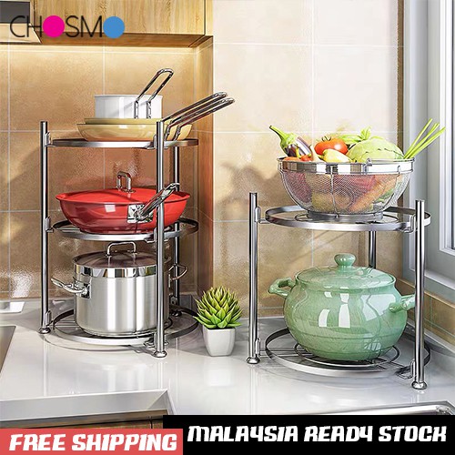 Rak Dapur Berkualiti Rak Susunan Periuk dan Kuali // Kitchen Rack ...