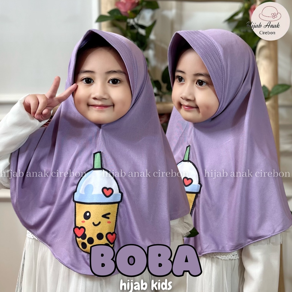 Children's Hijab Boba Hijab Bergo Children's Ped Variations of Boba ...