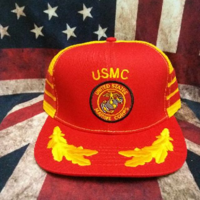 Hot Cap vintage USMC trucker 3 Line padi snapback tag made in usa ...