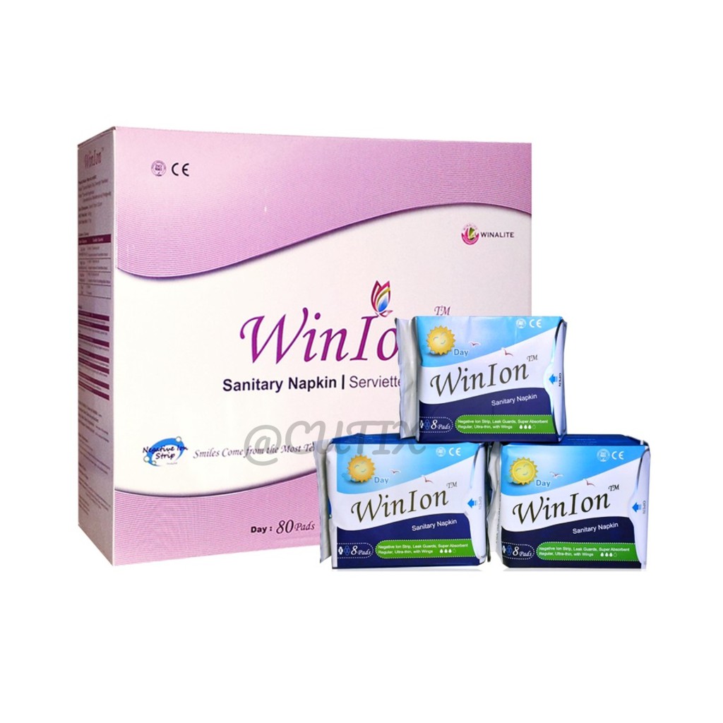 Winalite Winion Sanitary Pads DAY Use Box Set 19 Packs x 8 Pieces ...