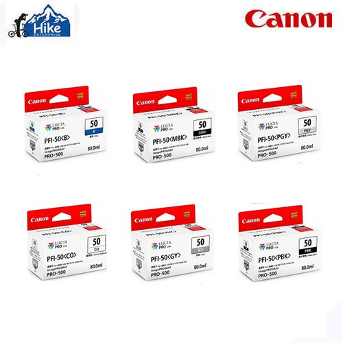 Canon Ink PFI-50 PGY/CO/B/MBK/PBK/GY/C (Original Canon Malaysia ...