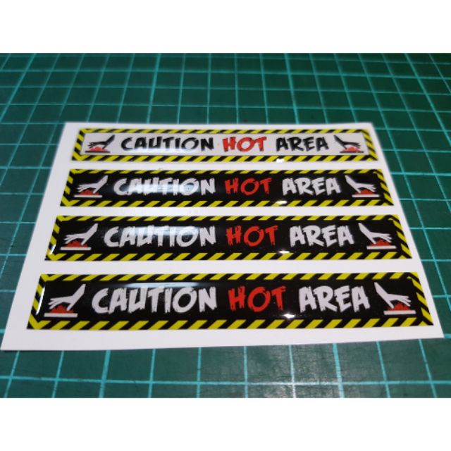 Emblem Sticker (CAUTION HOT AREA) | Shopee Malaysia