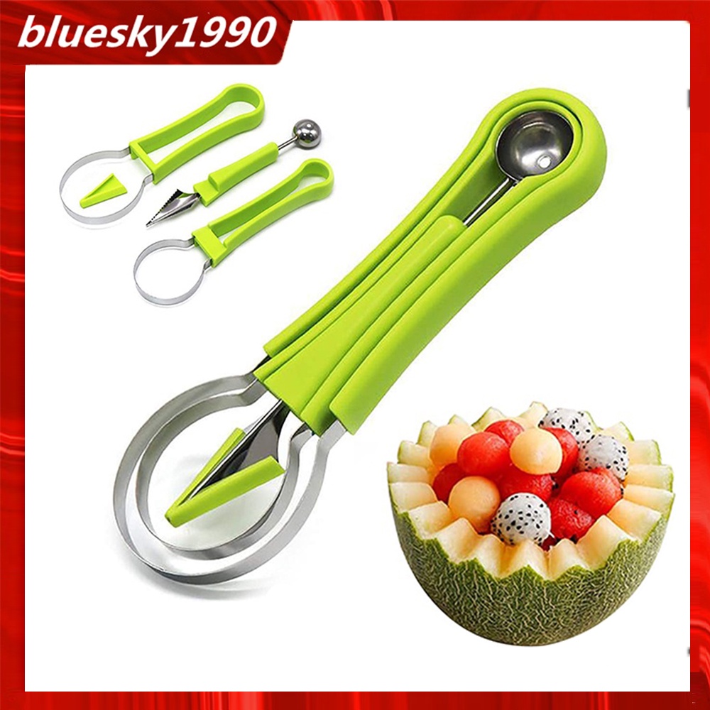 4 in 1 Fruit Carving Platter Tool Set Watermelon Slicer / Stainless ...