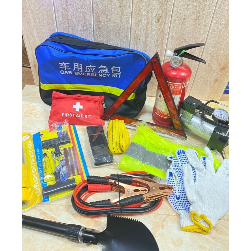 [ 12 ITEMS ]CAR EMERGENCY KITS ' FULL SET ' ROAD RESCUE TOOL OUTDOOR ...