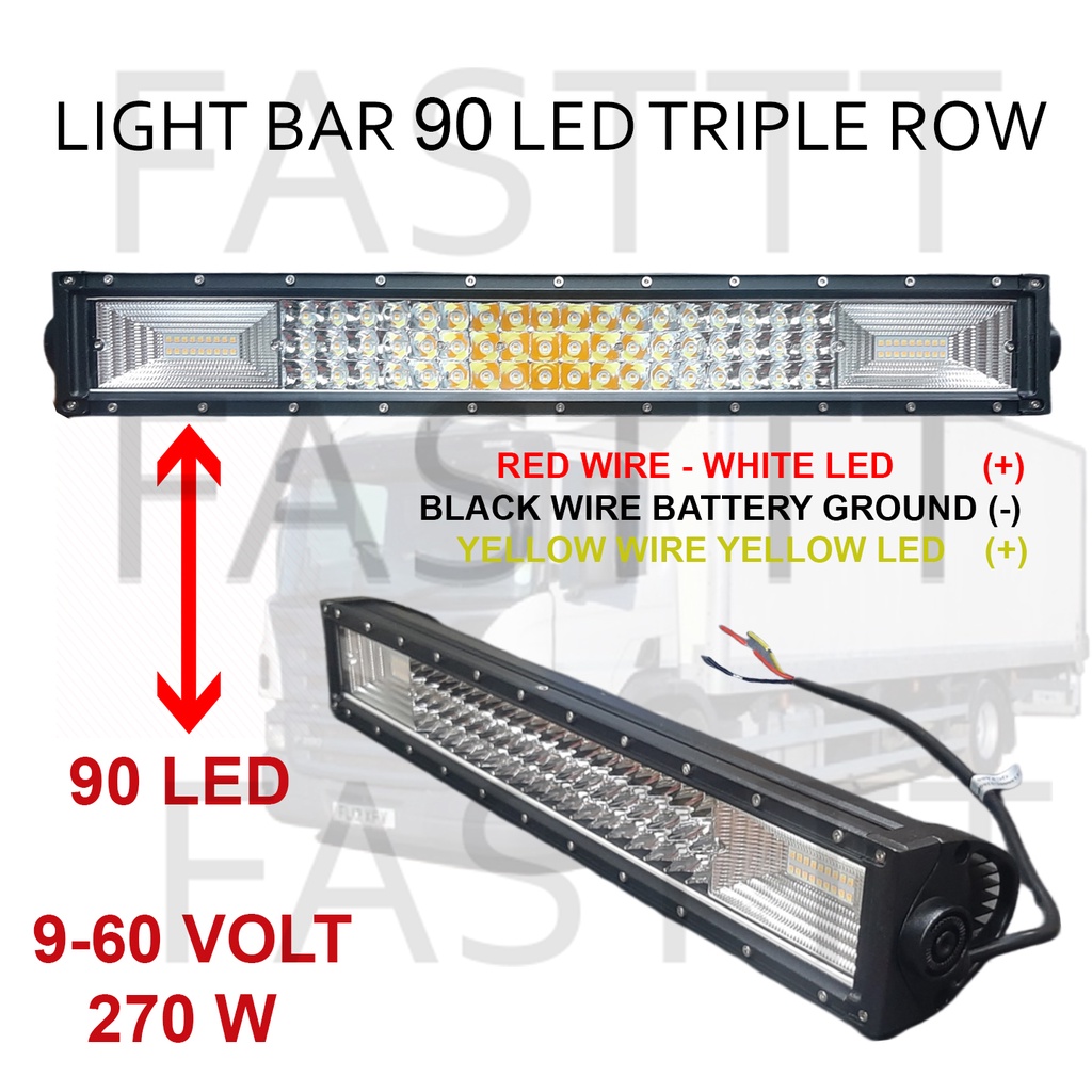 IP67 Dual Colour LED Combo Light Bar Rooftop Bumper Mounting 4x4 pickup ...
