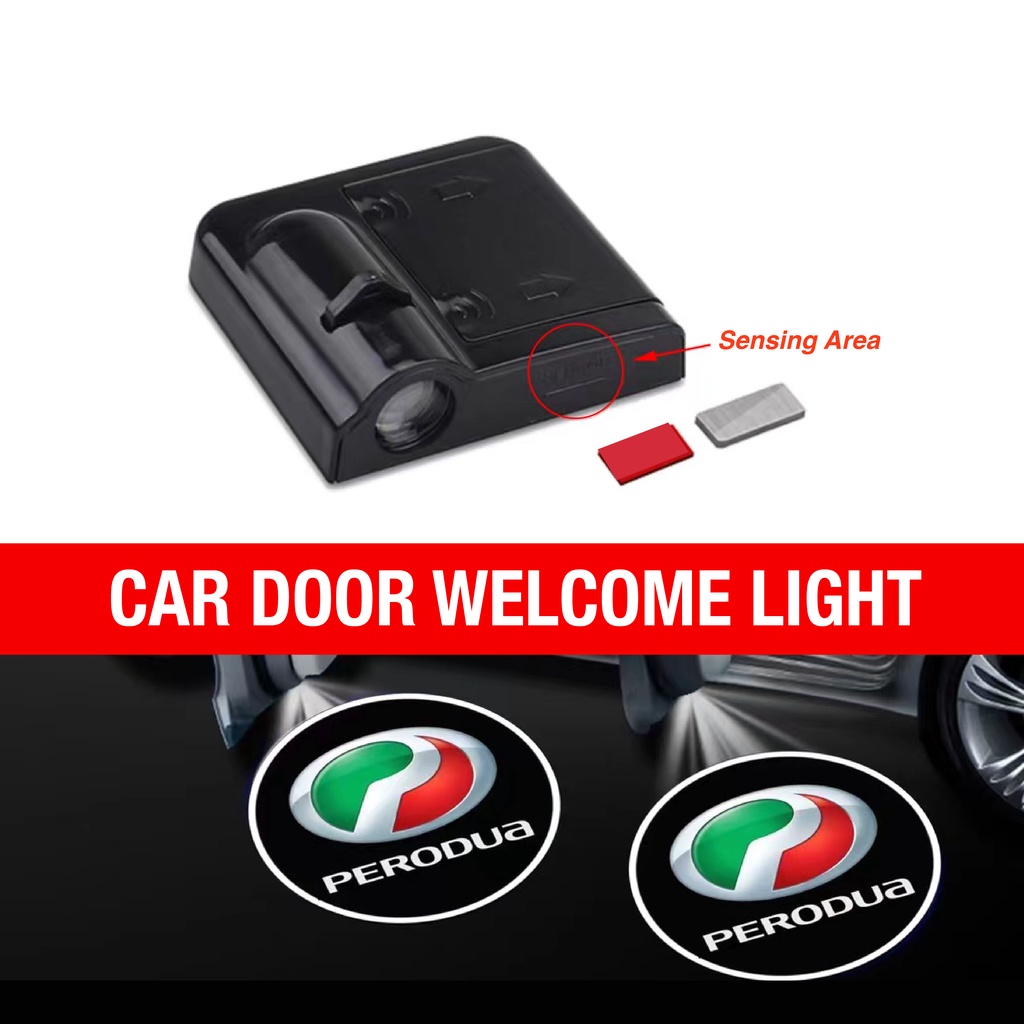 2PCS [PERODUA] Car Door Wireless Welcome Light Magnet Sensor Alza Aruz ...