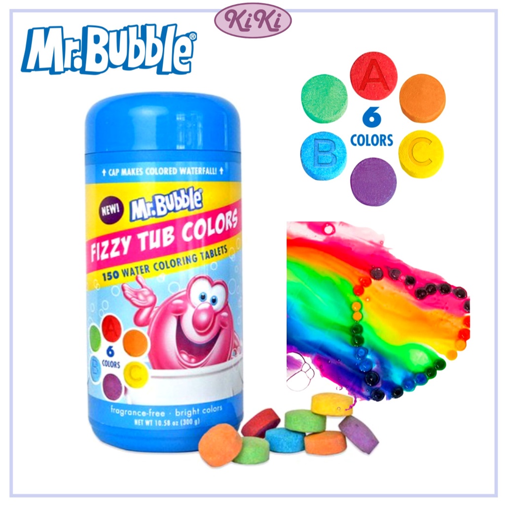 [Mr.Bubble] Fizzy Tub Colors 150 Water Coloring Tablets for Kids 300g ...