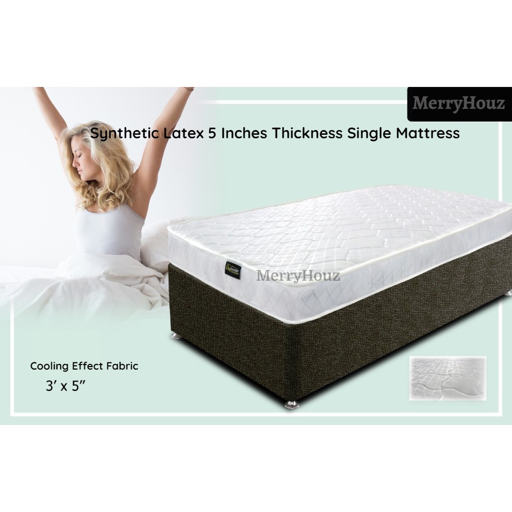 Ready Stock Tilam Single Synthetic Latex Bujang 5 Inches Inci 13cm Tinggi Single Mattress Shopee Malaysia
