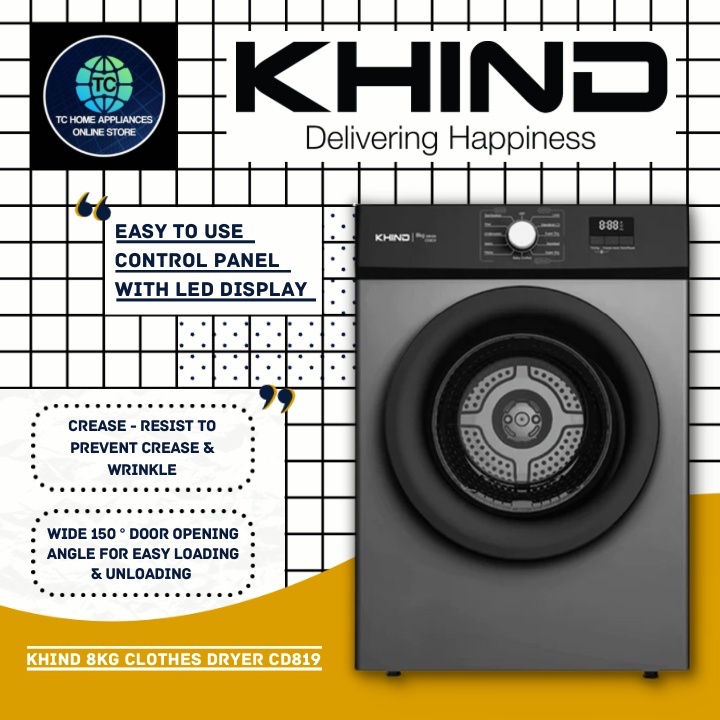Khind Dryer Machine 8KG (CD819) | Shopee Malaysia