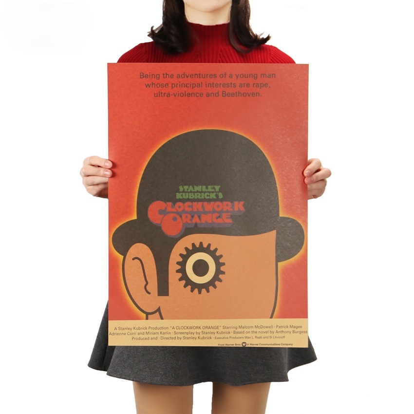DLKKLB Wall Sticker Clockwork Orange Movie Poster Wall Bar Art ...