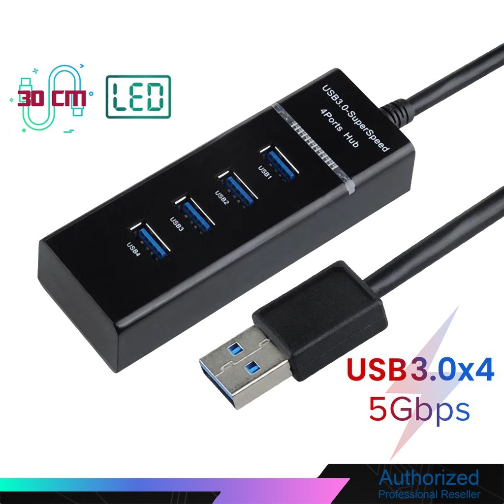 4-port Usb splitter, splits 1 into 4 High-Speed Usb Ports | Shopee Malaysia