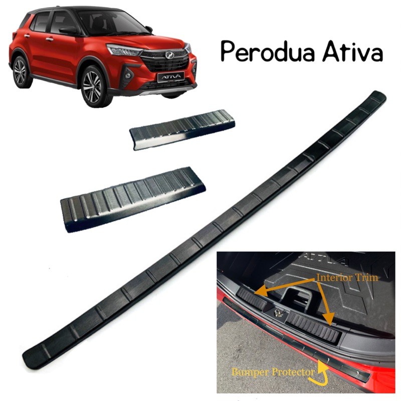 Perodua Ativa Rear Bumper Protective Trim (Interior and Exterior ...