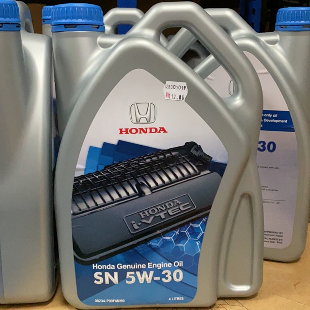 Honda 5W30 Semi Synthetic Engine Oil 4L (Free Honda Oil Filter ...