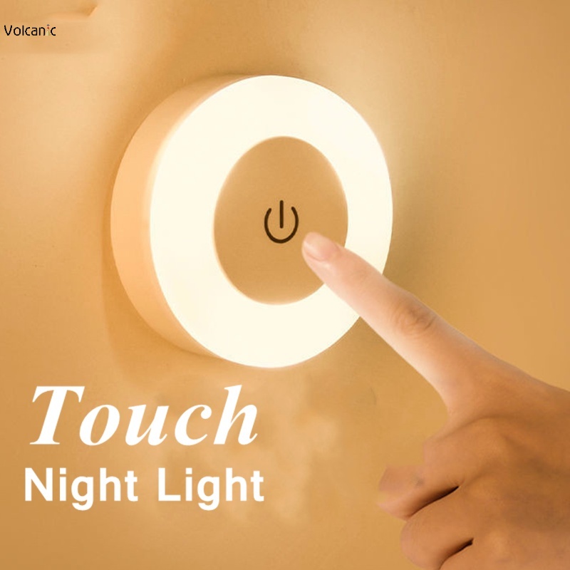 Touch Mini Eye Protection Small LED Night Light USB Rechargeable Self ...