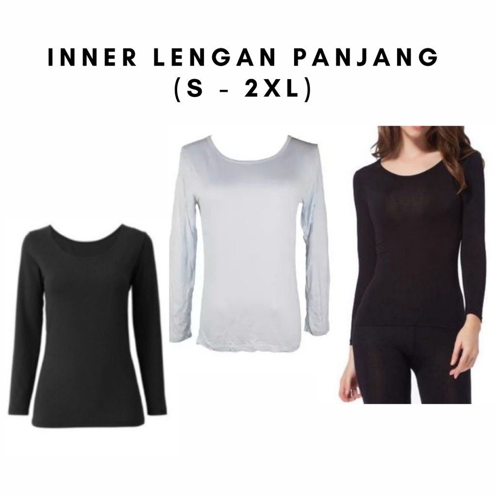 INNER PEREMPUAN LENGAN PANJANG | Shopee Malaysia