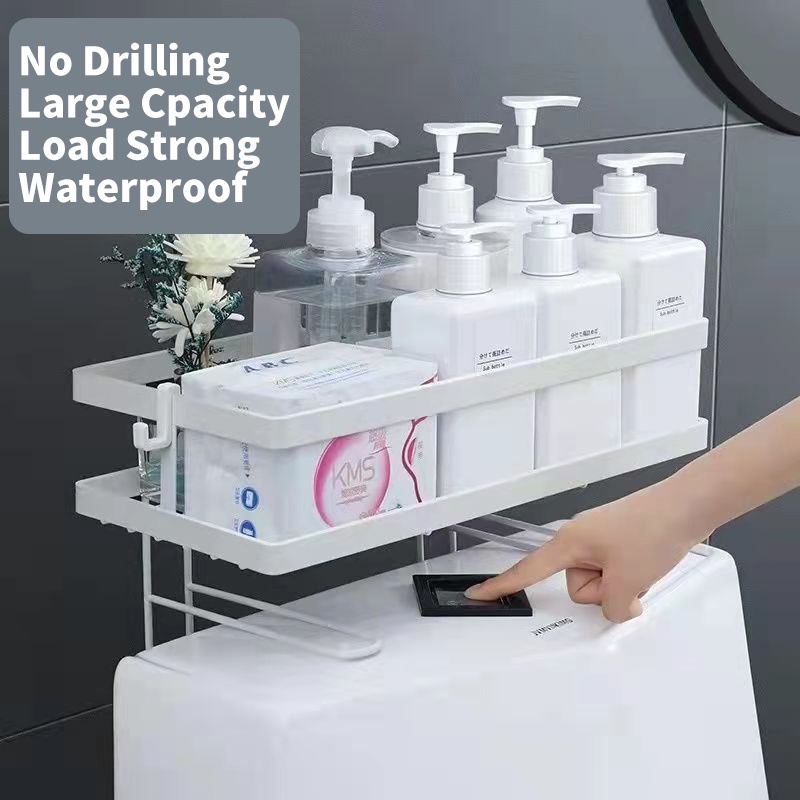 Ready📦 Toilet Rack Toilet Supplies Storage Bathroom Shelf Organizer ...