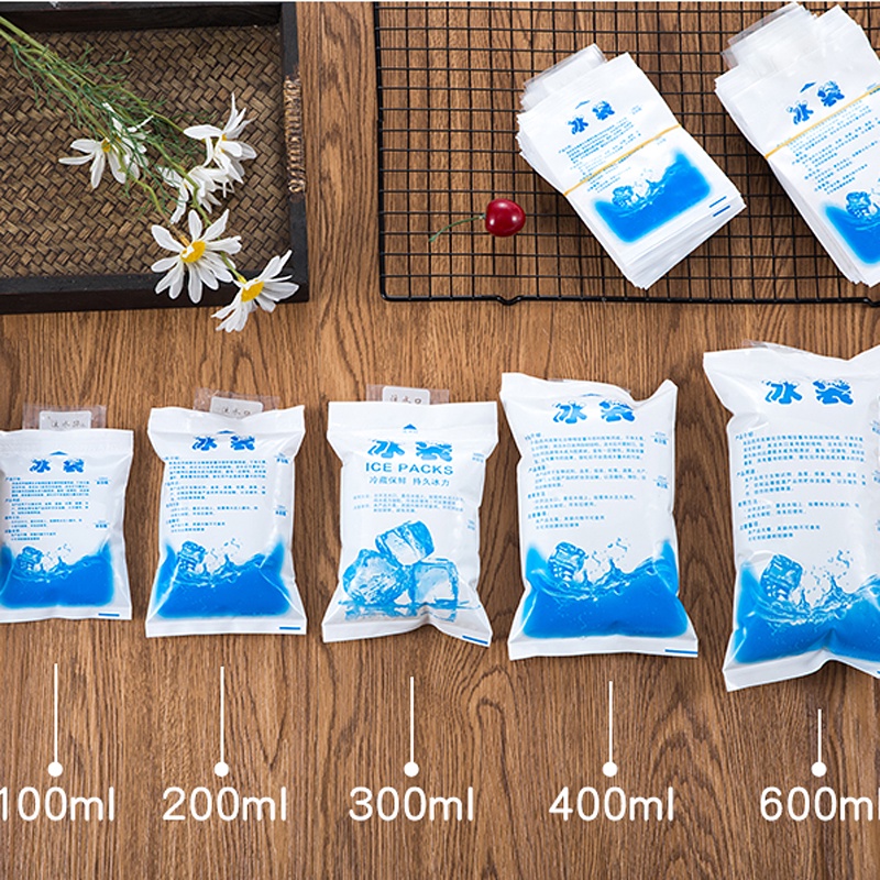 🇲🇾 Extra Thick 5 Size Reusable Ice Bag Pack Water Injection Cooler ...