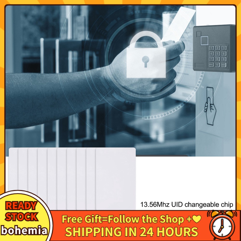 Bohemia 10 pcs 13.56Mhz IC UID Card RFID Block Writable Changeable ...