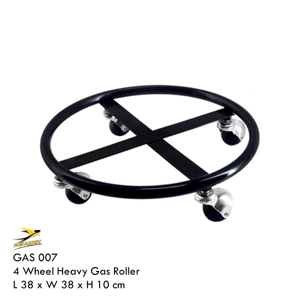 Metallogy GAS 007 Black Grey Iron Metal Gas Tank Cylinder Roller Stand ...
