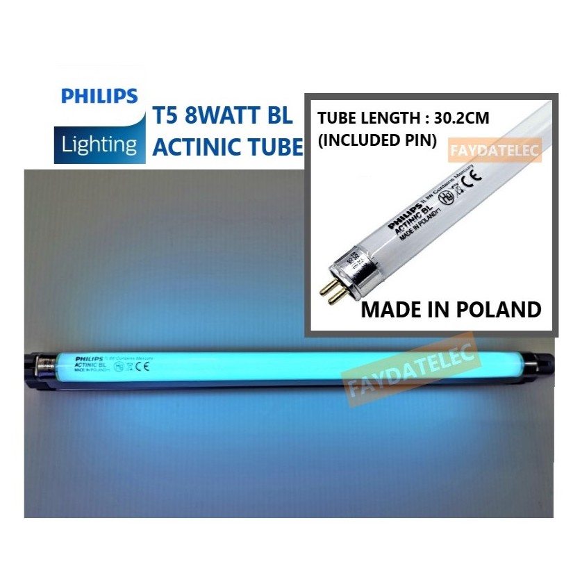 PHILIPS T5 8W INSECT KILLER TUBE / ACTINIC BLACKLIGHT TUBE (TLD8W/10 ...
