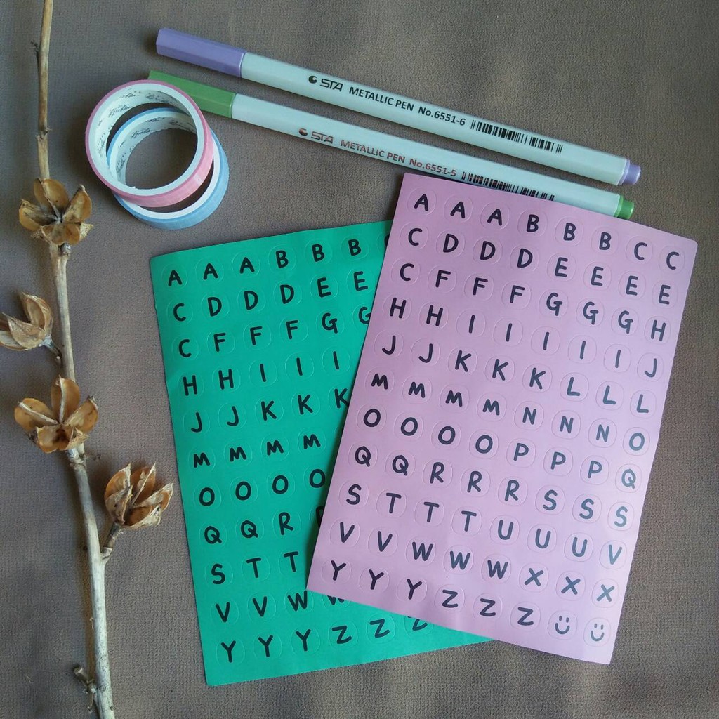 Alphabet Journal Sticker sheet Deco Letter Sticker | Shopee Malaysia