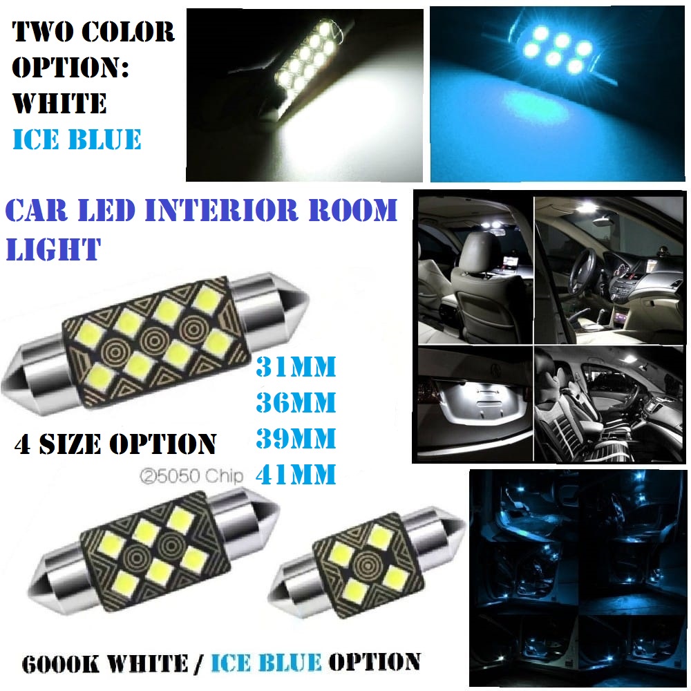 Car Led Interior Light Roof Light Room Lamp Bulb Dome Reading Light ...