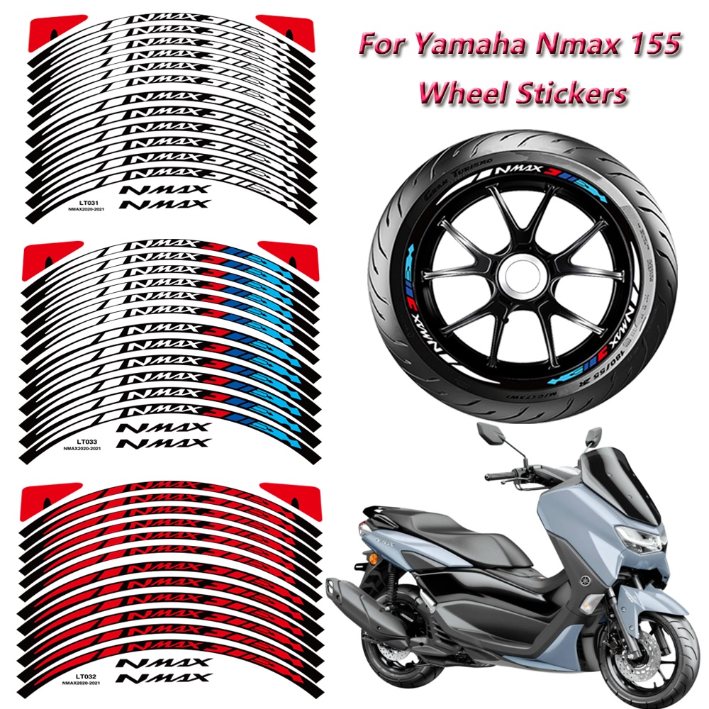 Reflective Motorcycle Wheel Stickers Scooter Rim Strips Tape Decals ...