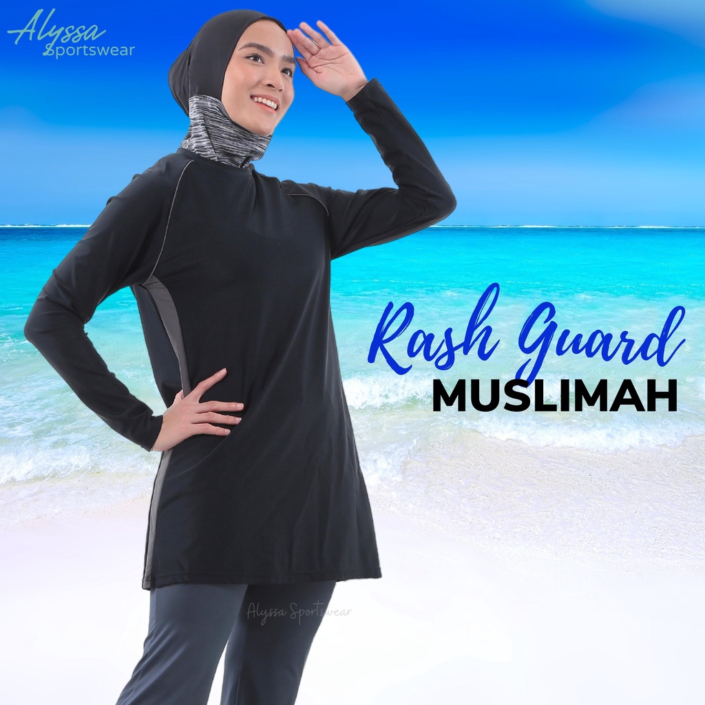 BAJU RENANG MUSLIMAH RASH GUARD (M-4XL) | Shopee Malaysia