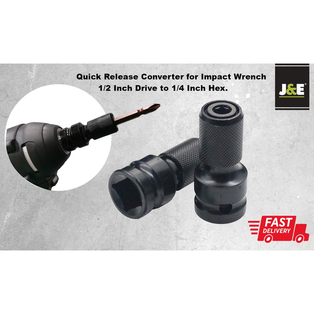 Transform Your Impact WRENCH To Hexagonal head 1/2 Square Drive to 1/4 ...
