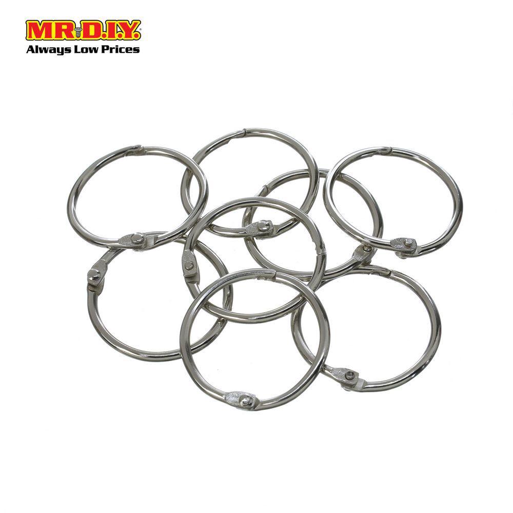 HONGYUE Metal File Book Card Snap Closure Binder Rings 32mm (8pcs ...