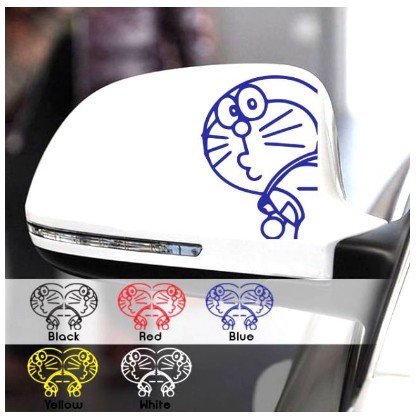 2pcs/set Fun Car Sticker DORAEMON Car Mirrors Styling Personality ...