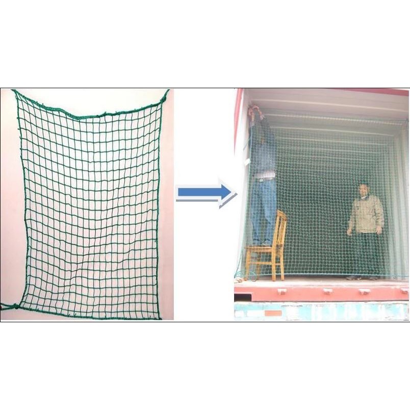 Container Net, Cargo Net (Double Layer) 8' x 8', Green Netting | Shopee Malaysia