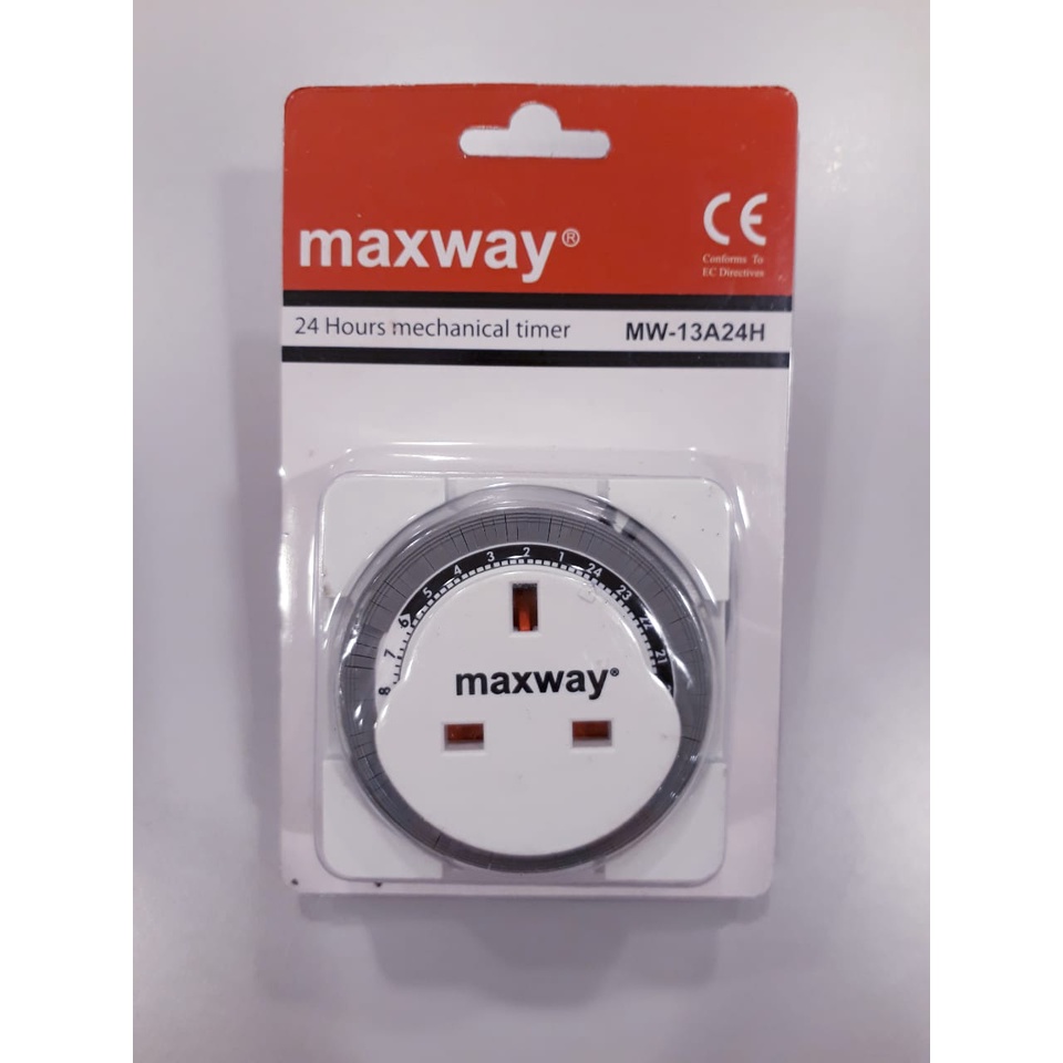 Maxway 24 Hour 3 Pin Plug In Timer Switch Socket (SIRIM) | Shopee Malaysia