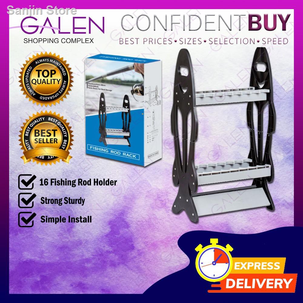 ☃[Ready Stock] Lightweight 16 Rods Fishing Rod Pole Holder Stand ...