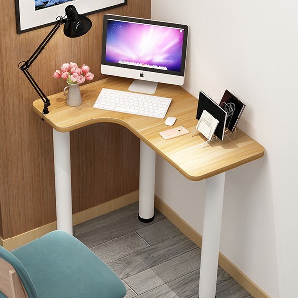 Corner Desk Small-Sized Computer Desk Corner Curved Small Desk Mini ...