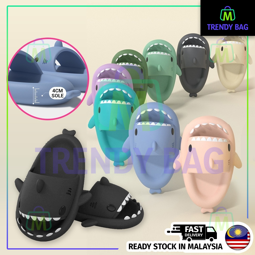 Unisex Selipar Viral Ikan Jerung EVA Cute Cartoon Slipper Anti Slip ...