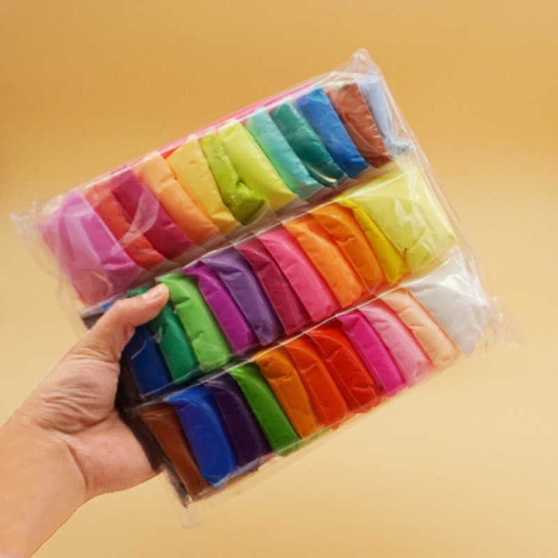 Colored Set Foam Clay Slime Fluffy Modeling Clay With Tools Light ...