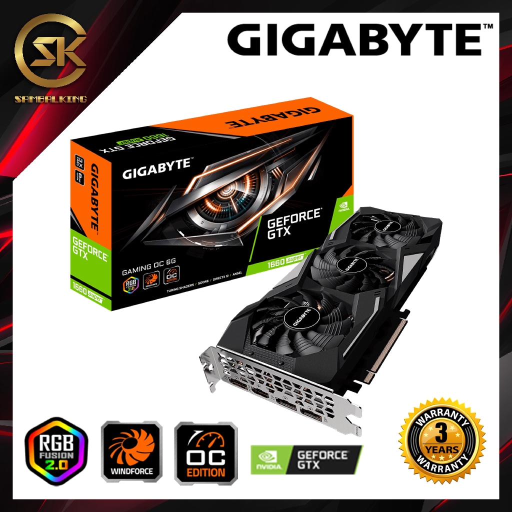 Gigabyte GeForce GTX 1660 SUPER GAMING OC 6G Graphics Card ( GV ...