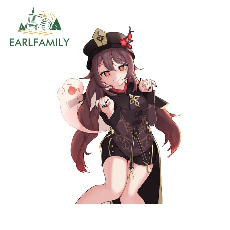 EARLFAMILY 13cm For Genshin Impact Hu Tao Hutao Camper Car Sticker ...