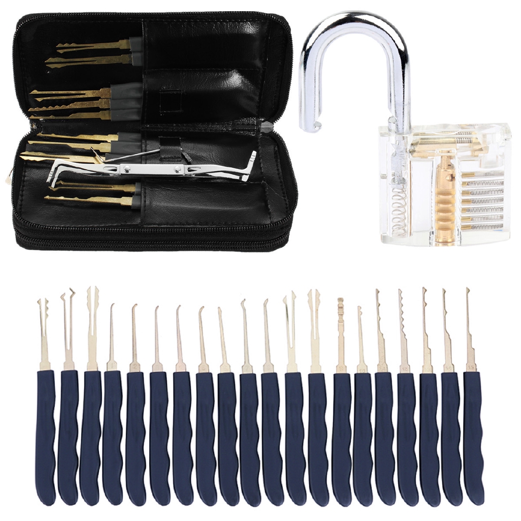 Practice Padlocks 24 pcs Unlocking Lock Pick Set Key Extractor Tools ...