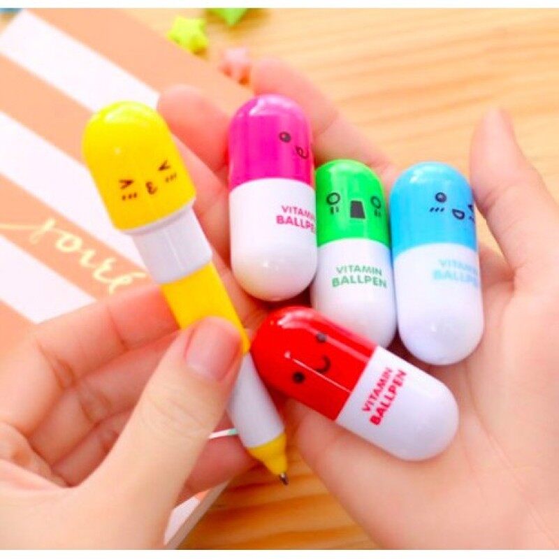 Ready Stock 1 PCS Lovely Creative Pill Ballpoint Pen Cute Learning ...