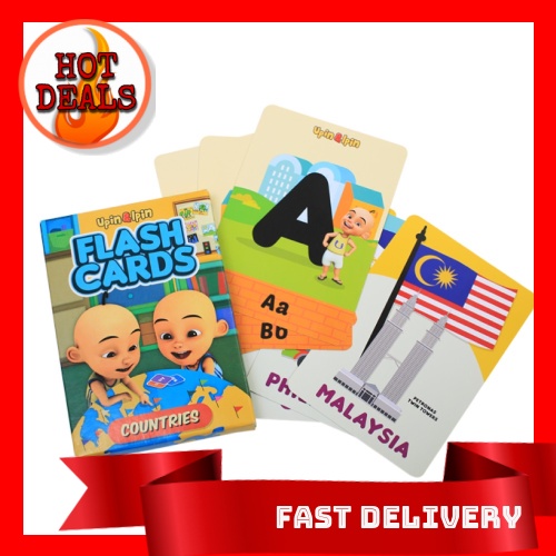 BEST SELLER [ Local Ready Stocks ] Upin Ipin Flash Card ( Countries ...
