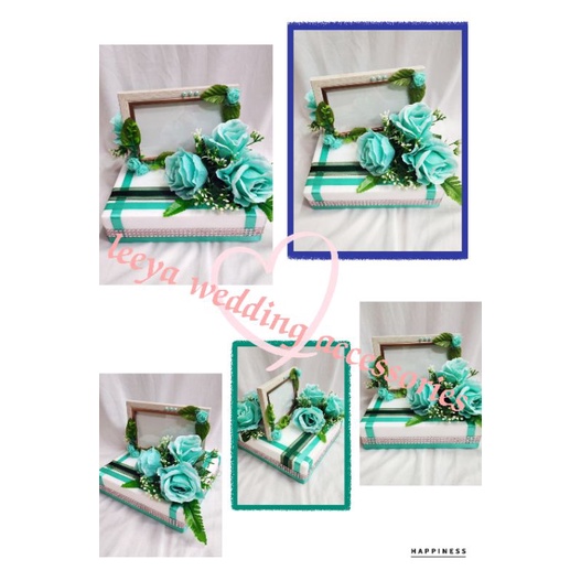 gubahan frame mas kahwin (greenmintwhite) | Shopee Malaysia