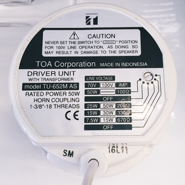TOA TU-652M 50W Driver unit | Shopee Malaysia