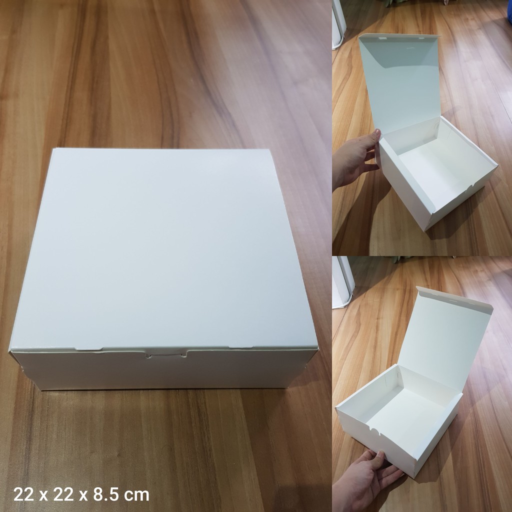 PUTIH White Box Uk. 22 x 22 x 8.5 cm, For Cakes, lapis surabaya, legit ...