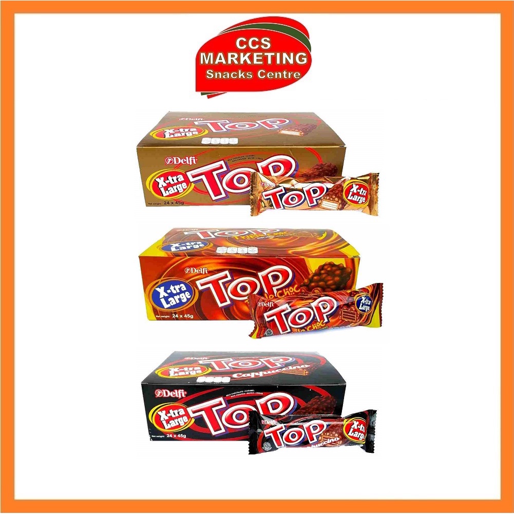 CCS Delfi Top X-tra Large Chocolate Waffer ( 45g x 24pcs ) | Shopee ...