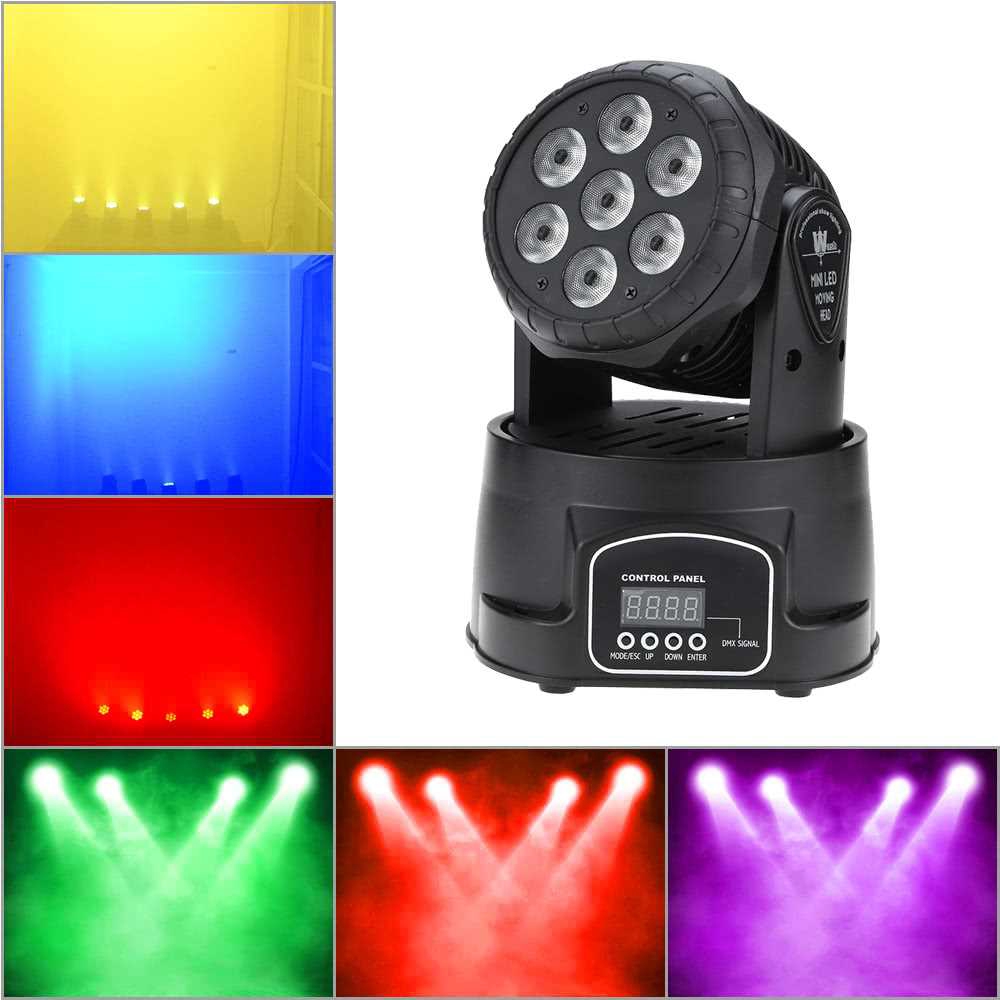 70W 7 LEDs RGBW 4 in 1 LED Stage Effect Moving Head Light (black red ...