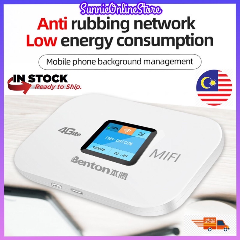 Benton Unlock 3G/4G Lte Mifi Portable Mini Hotspot Large Wireless ...