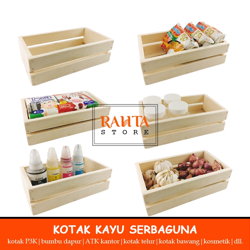 KAYU Kt59-multipurpose Wooden Box/Onion Box Spice Box Egg Box ATK Box ...