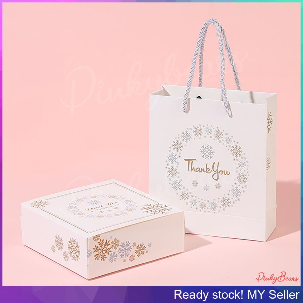 Thank You Gift Box With String For Desserts Mini Cakes Brownies ...